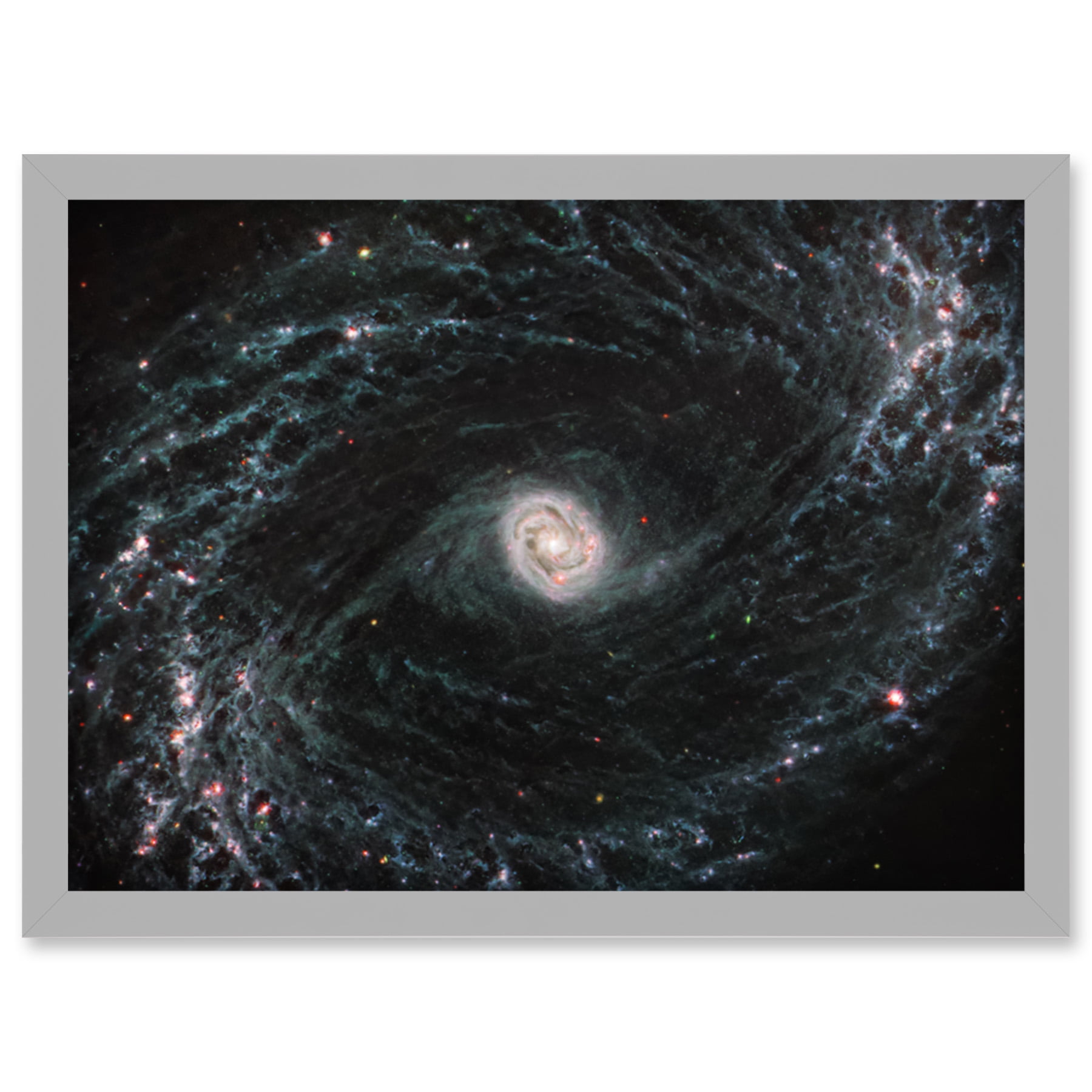 NASA James Webb Telescope NGC 1433 Intricate Network Gas Dust Galaxies ...