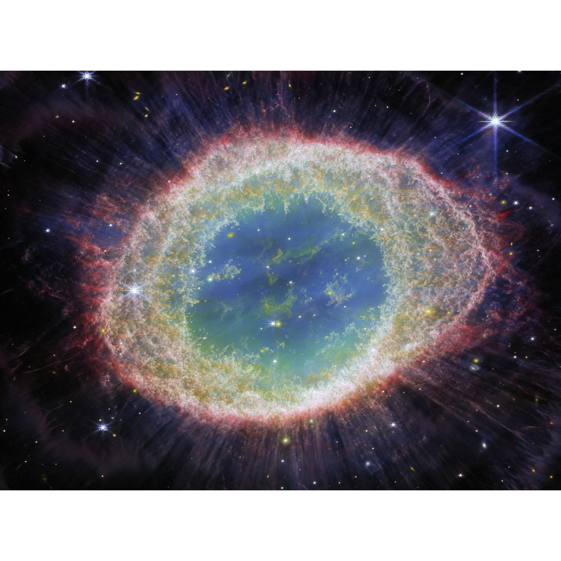 NASA James Webb Telescope NIRCam Image of Ring Nebula Planetary Messier ...