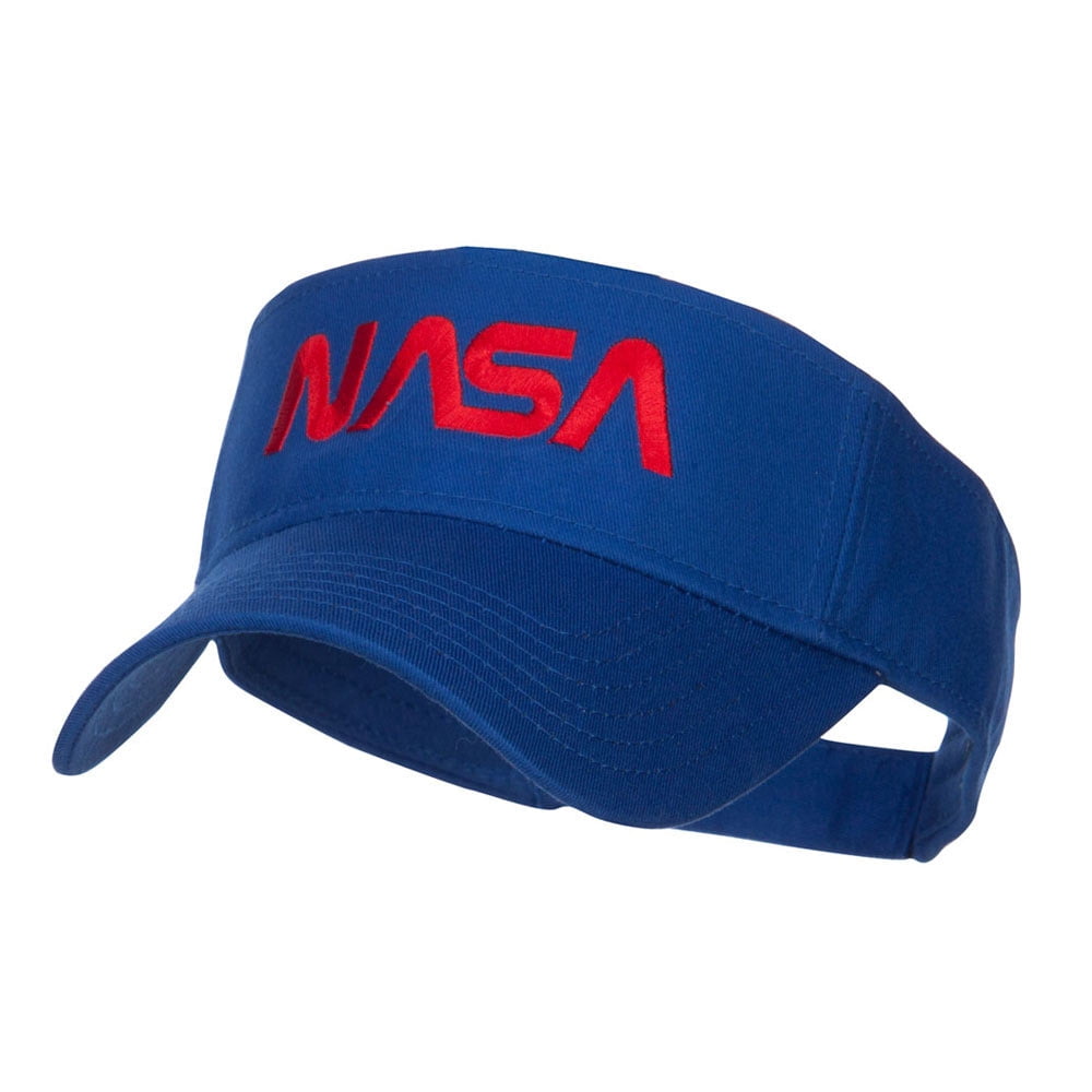 NASA Letter Logo Embroidered Sun Visor - Royal OSFM - Walmart.com