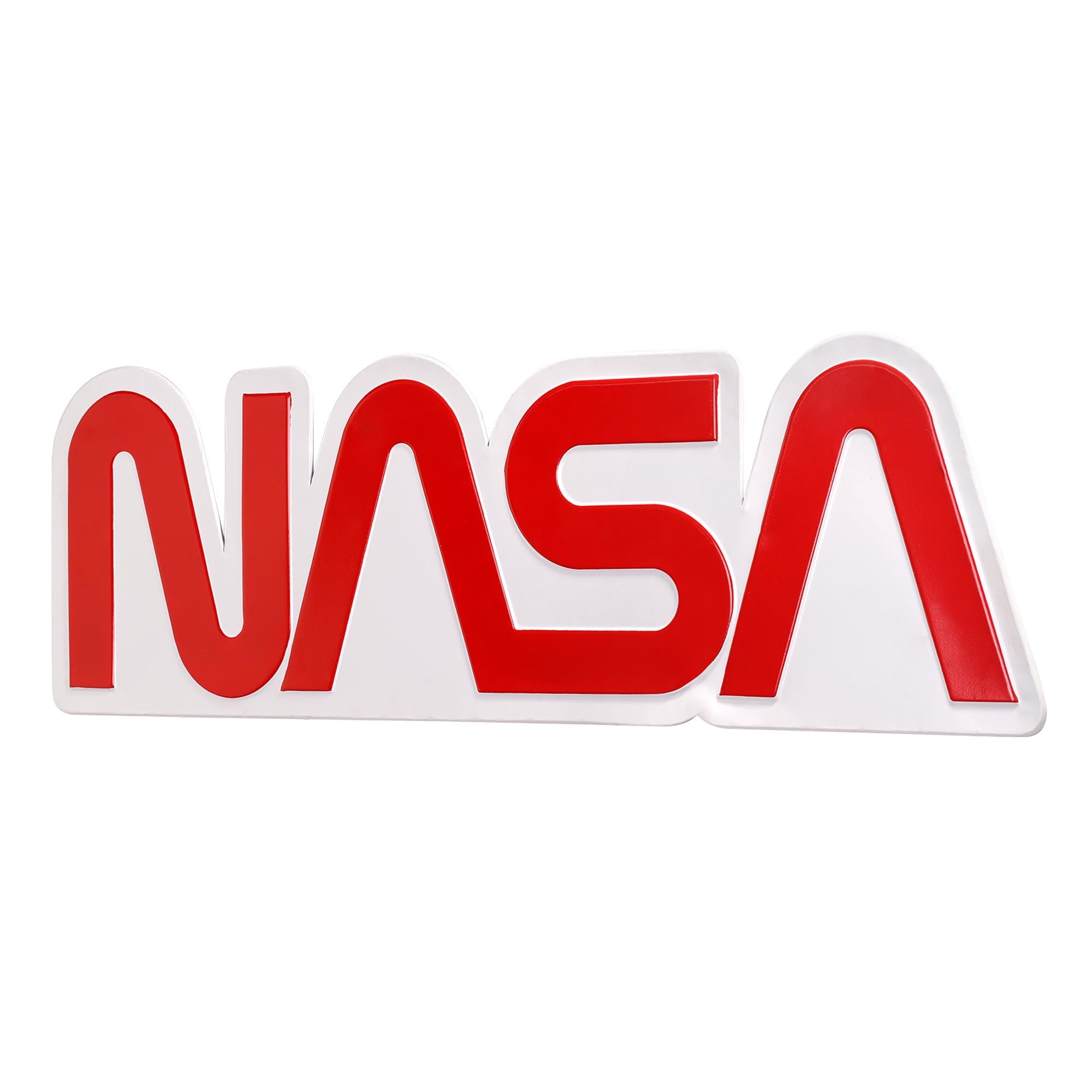 NASA Logo Embossed Shaped Metal Wall Sign - 28.5" x 8.75" - Walmart.com
