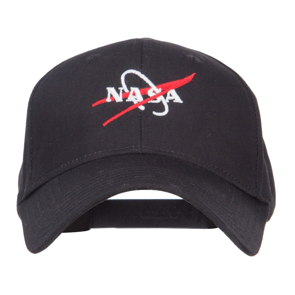 NASA Logo Embroidered Constructed Cap - Black OSFM - Walmart.com