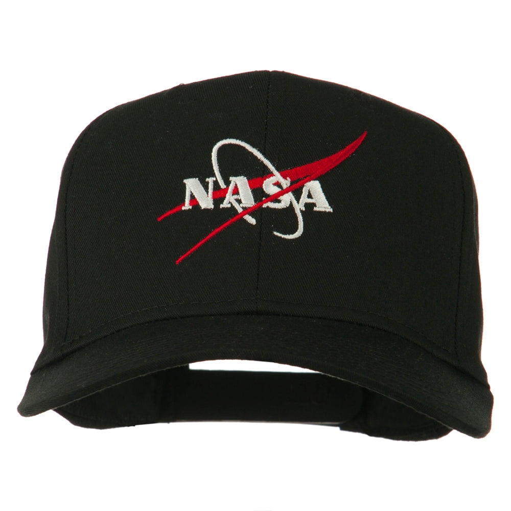 NASA Logo Embroidered Cotton Twill Cap - Black OSFM - Walmart.com