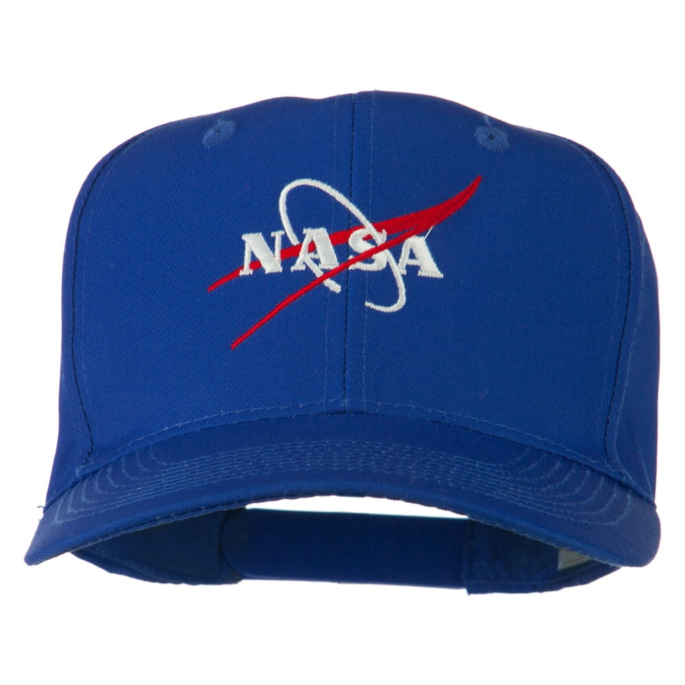 NASA Logo Embroidered Cotton Twill Cap - Royal OSFM - Walmart.com