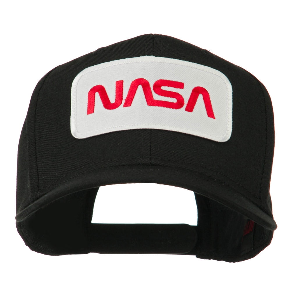 NASA Logo Embroidered Patched High Profile Cap - Black OSFM - Walmart.com
