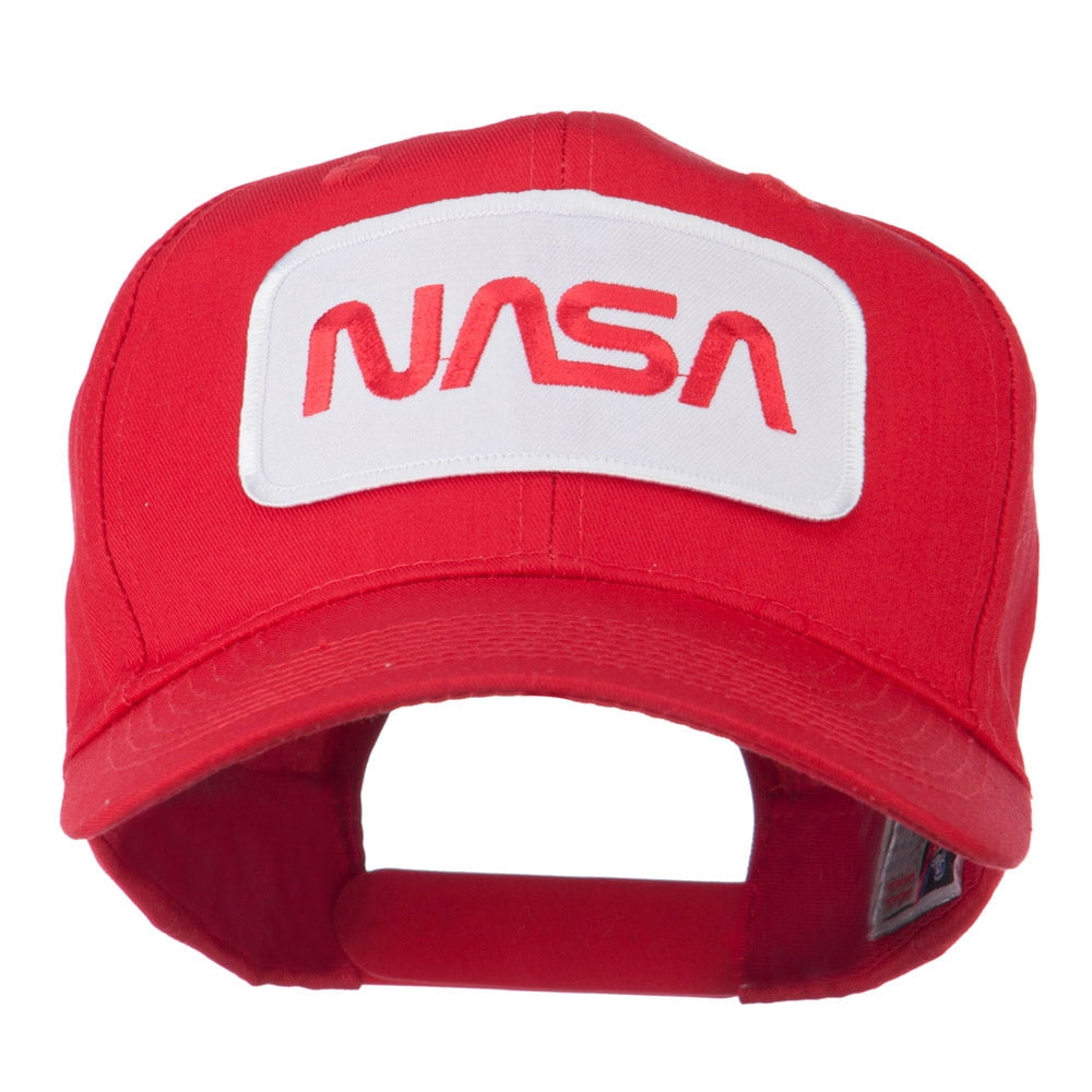 NASA Logo Embroidered Patched High Profile Cap - Red OSFM - Walmart.com