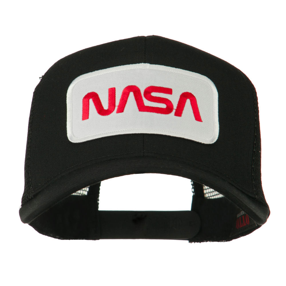 NASA Logo Embroidered Patched Mesh Back Cap - Black OSFM - Walmart.com