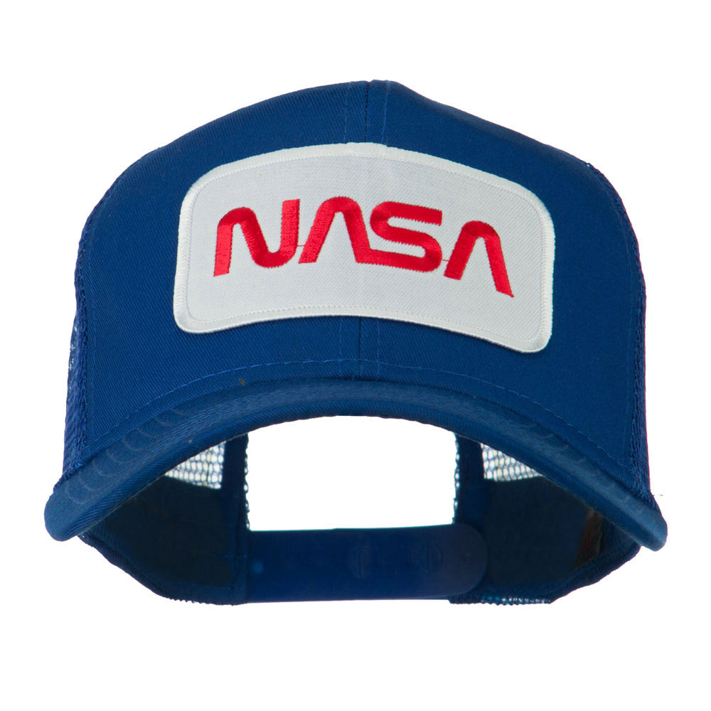 NASA Logo Embroidered Patched Mesh Back Cap - Royal OSFM - Walmart.com