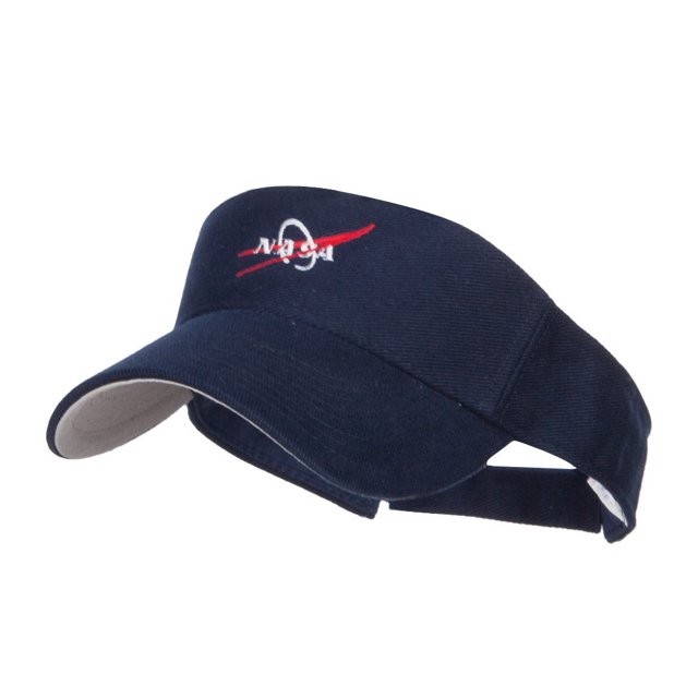NASA Logo Embroidered Sports Visor - Navy OSFM - Walmart.com