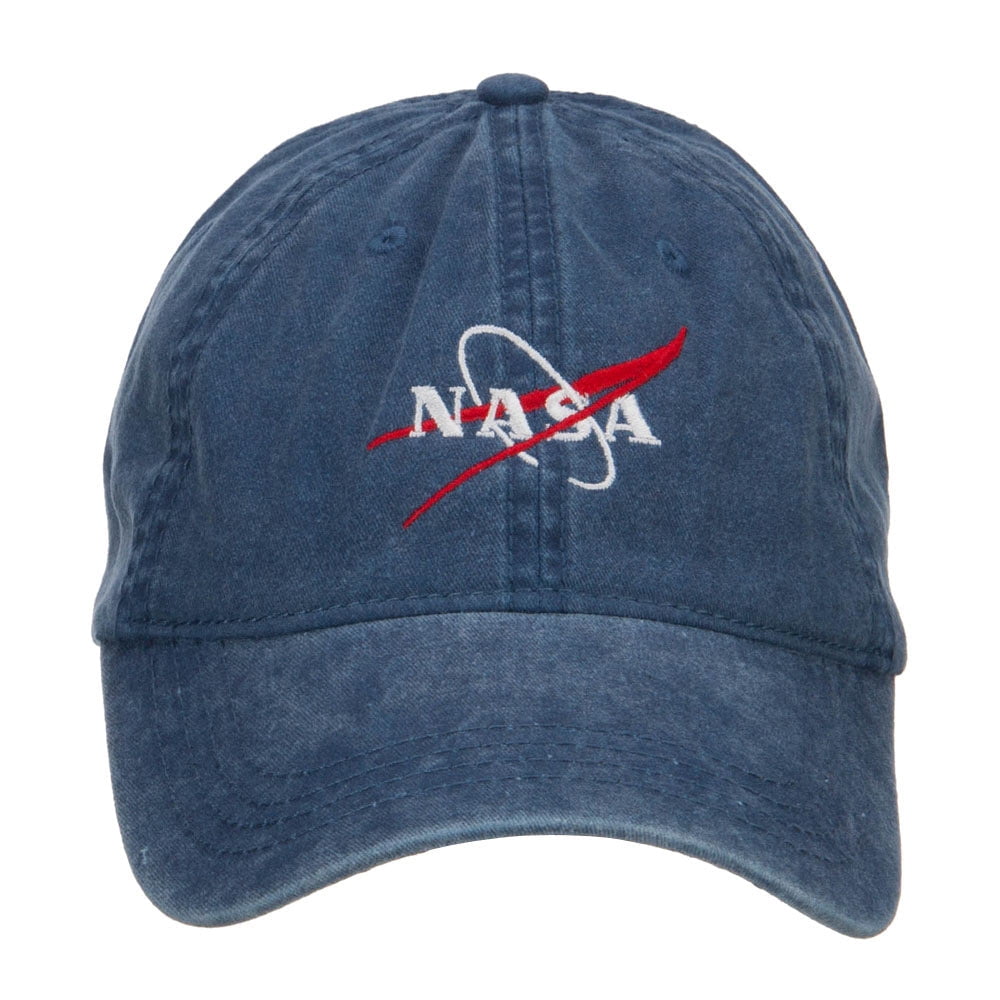 NASA Logo Embroidered Washed Cap - Navy OSFM - Walmart.com