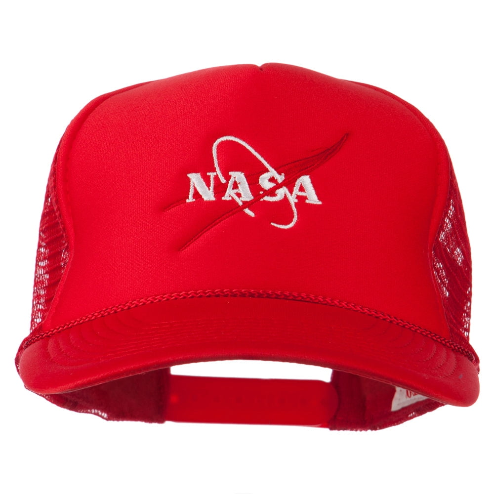 NASA Logo Embroidered Youth Foam Mesh Cap - Red OSFM - Walmart.com