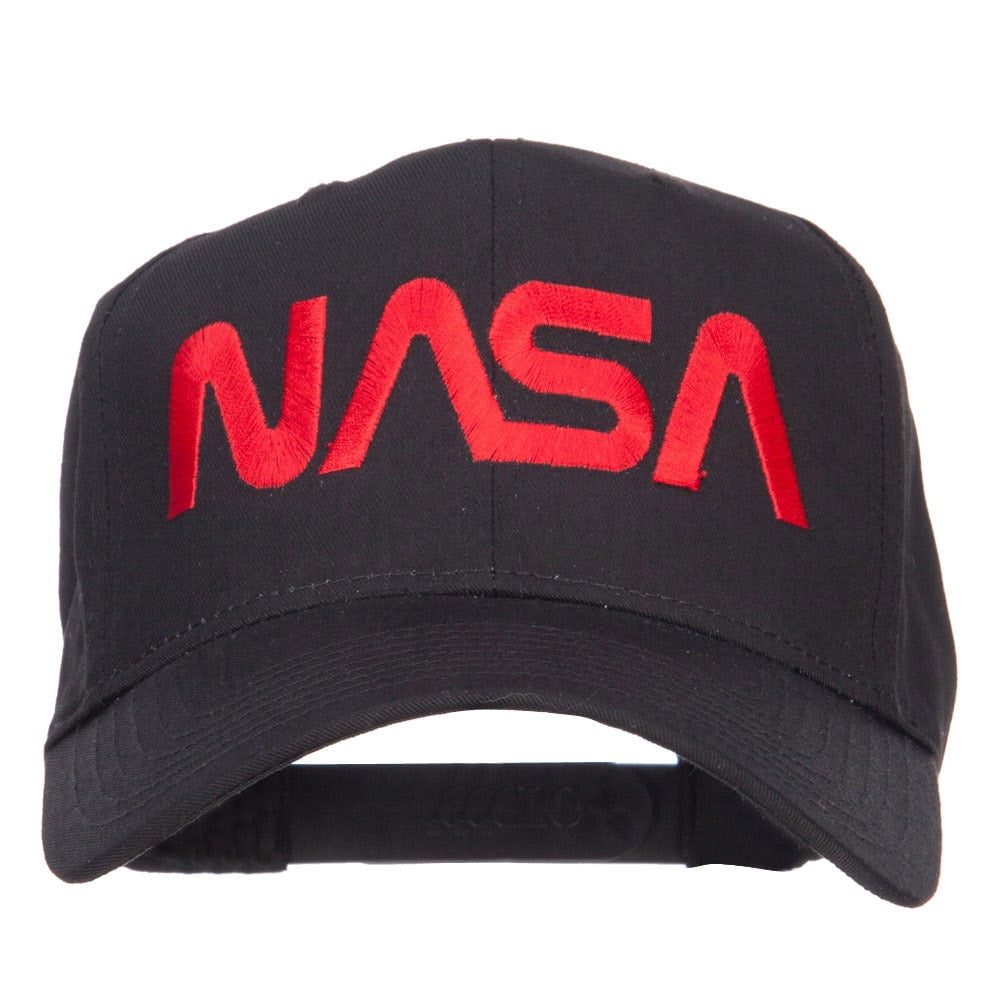 NASA Logo Font Embroidered Cap - Black OSFM - Walmart.com