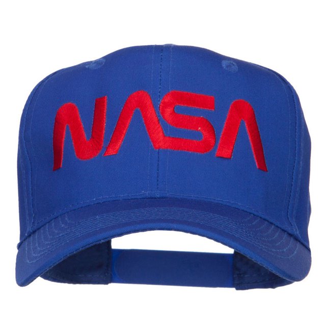 NASA Logo Font Embroidered Cap - Royal OSFM - Walmart.com