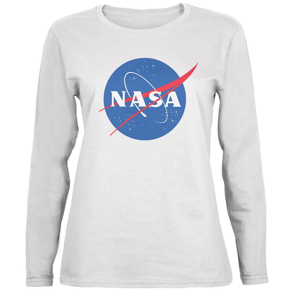 NASA Logo Ladies' Relaxed Jersey Long-Sleeve Tee White SM - Walmart.com