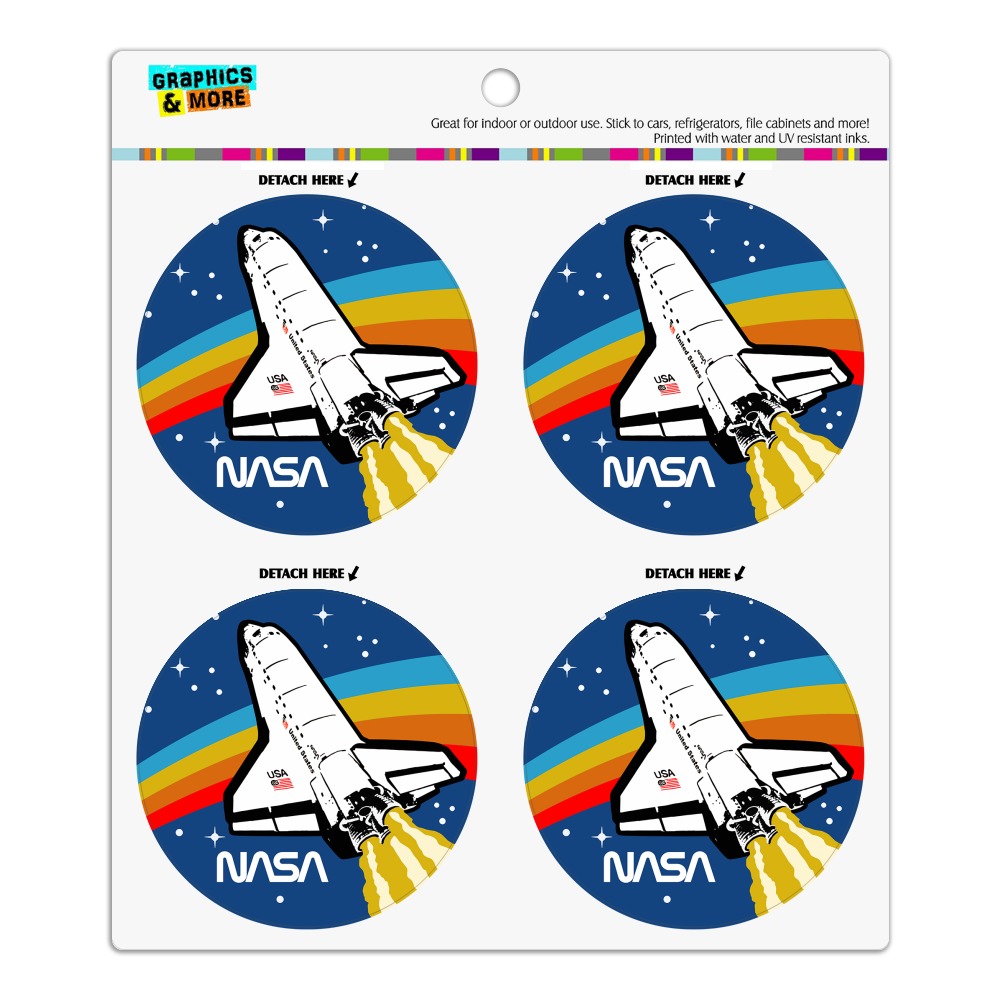 NASA Logo Over Space Shuttle with Rainbow Refrigerator Fridge Locker ...