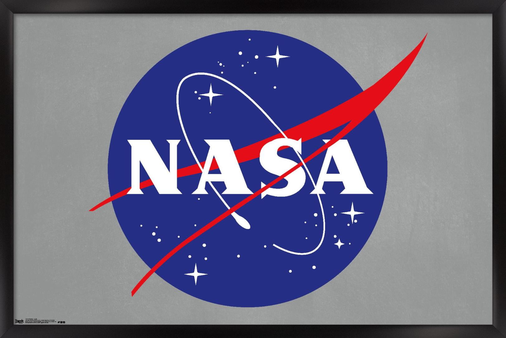 NASA - Logo Wall Poster, 22.375" x 34", Framed - Walmart.com