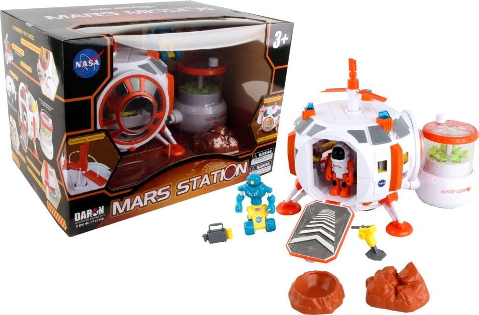 NASA Mars Mission: Mars Station - Playset w/ Lights & Astronaut, Space Adventure Series, Daron ...