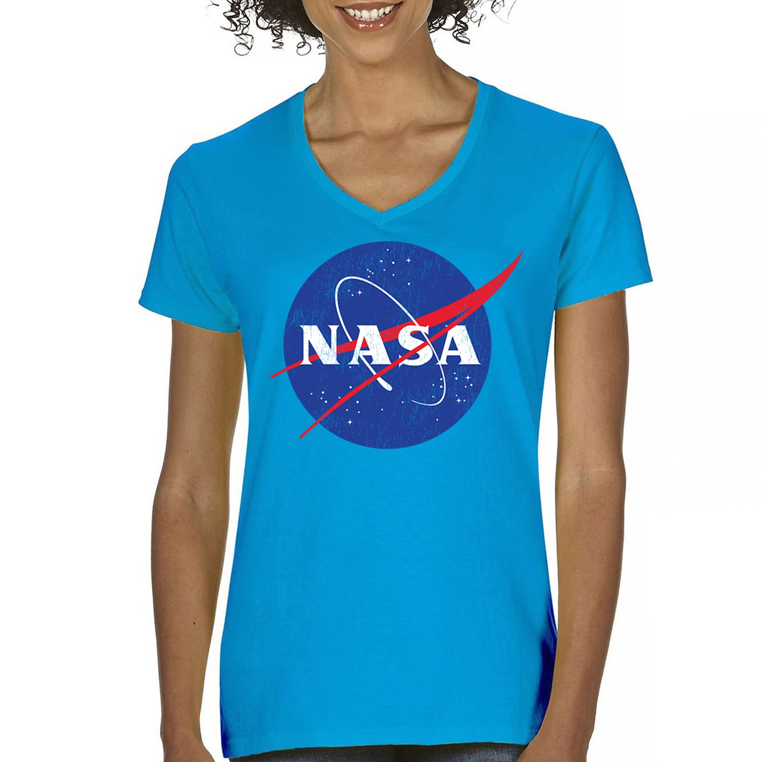 NASA Meatball Logo Women's V-Neck T-shirt Iconic American Astronaut ...