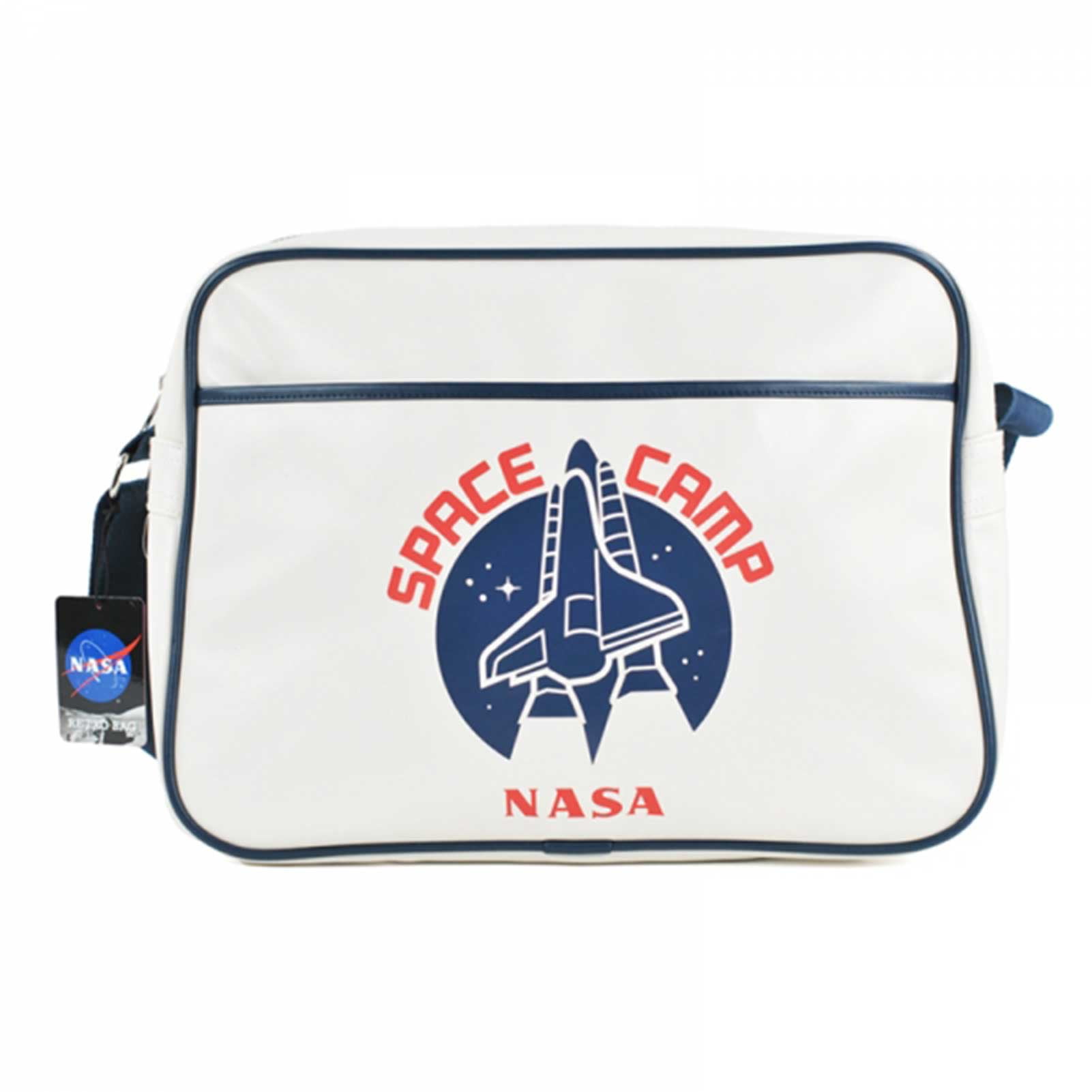 NASA Messenger Bag Retro Space Camp logo new Official White - Walmart.com