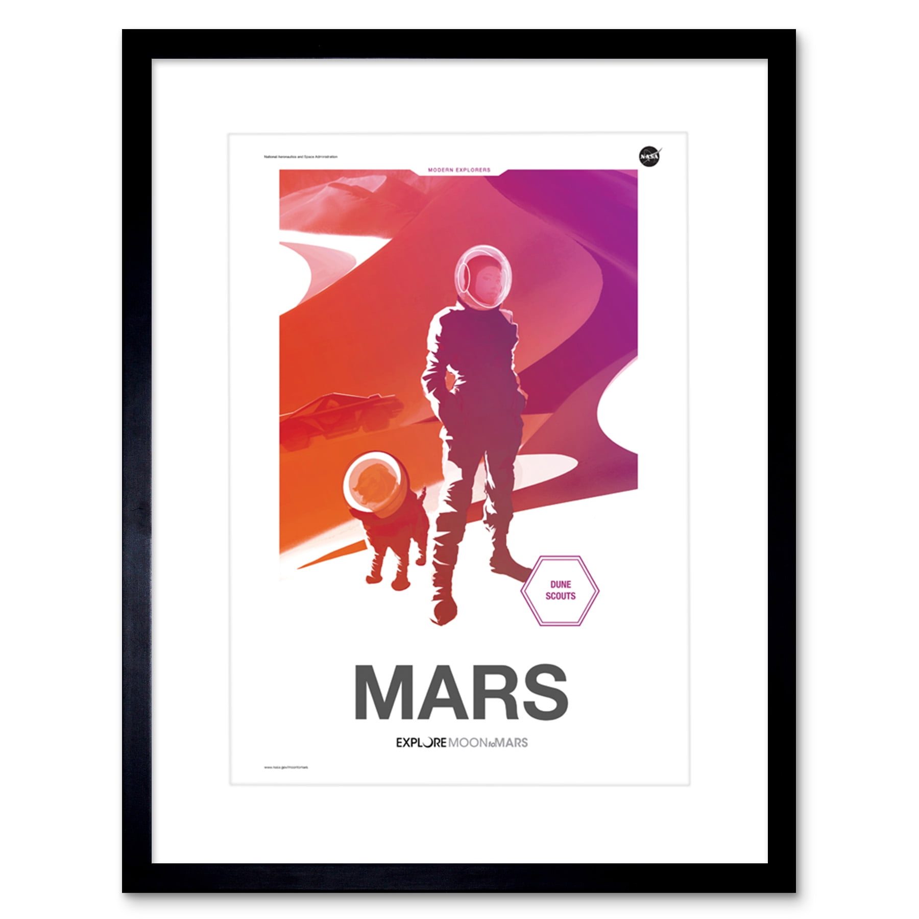 NASA Modern Explorers Explore Moon to Mars Dune Scouts Artemis Poster ...