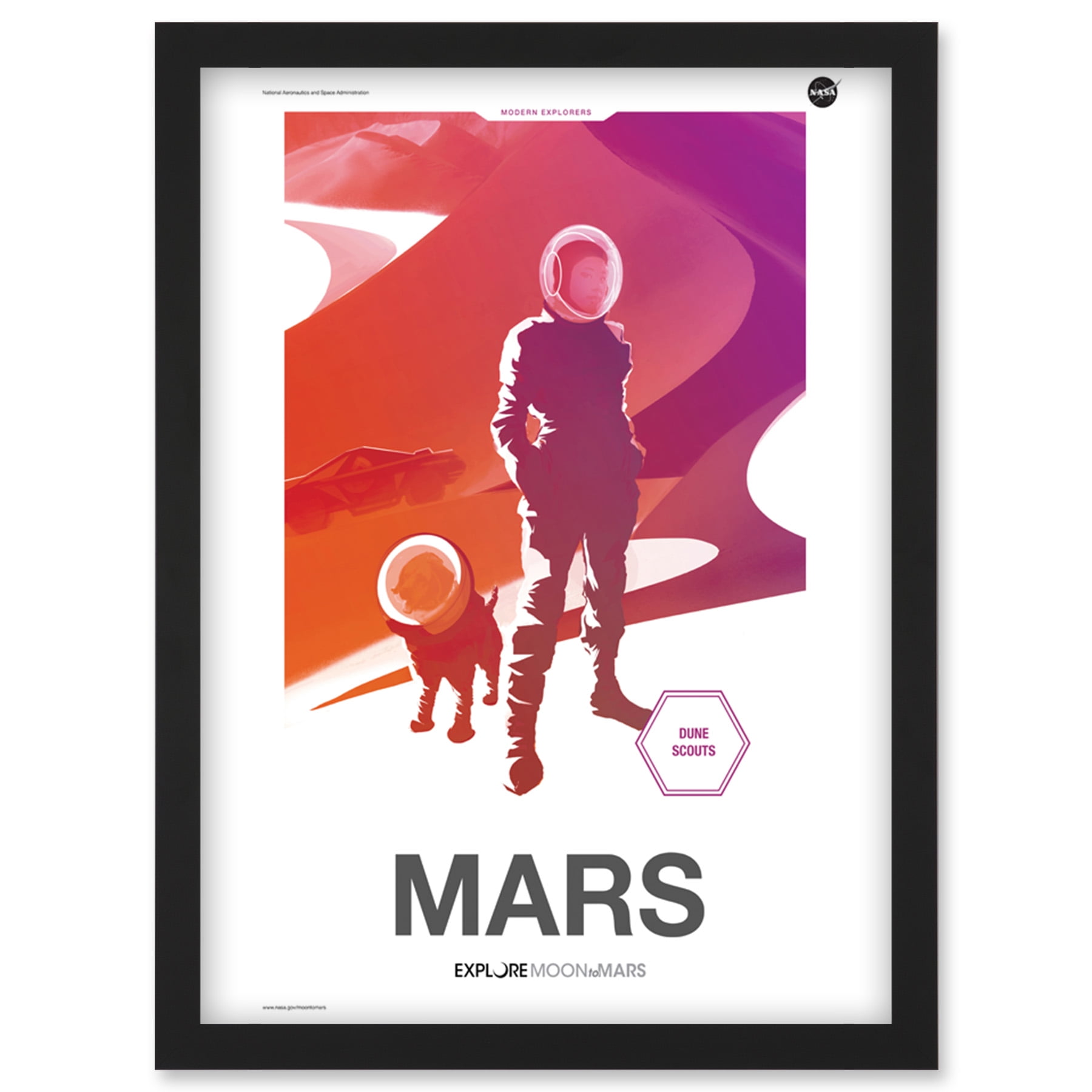 NASA Modern Explorers Explore Moon to Mars Dune Scouts Artemis Poster ...