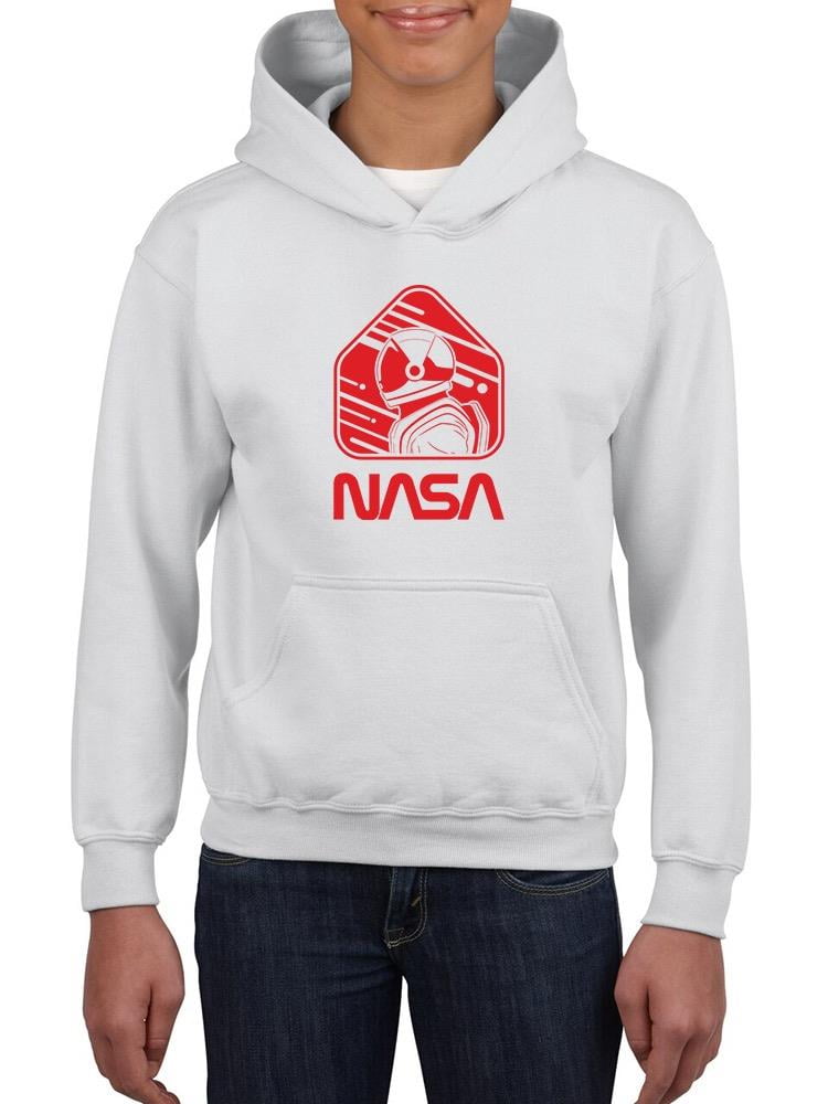 NASA Nasa Astronaut Red Sign Hoodie Juniors -NASA Designs, Medium ...