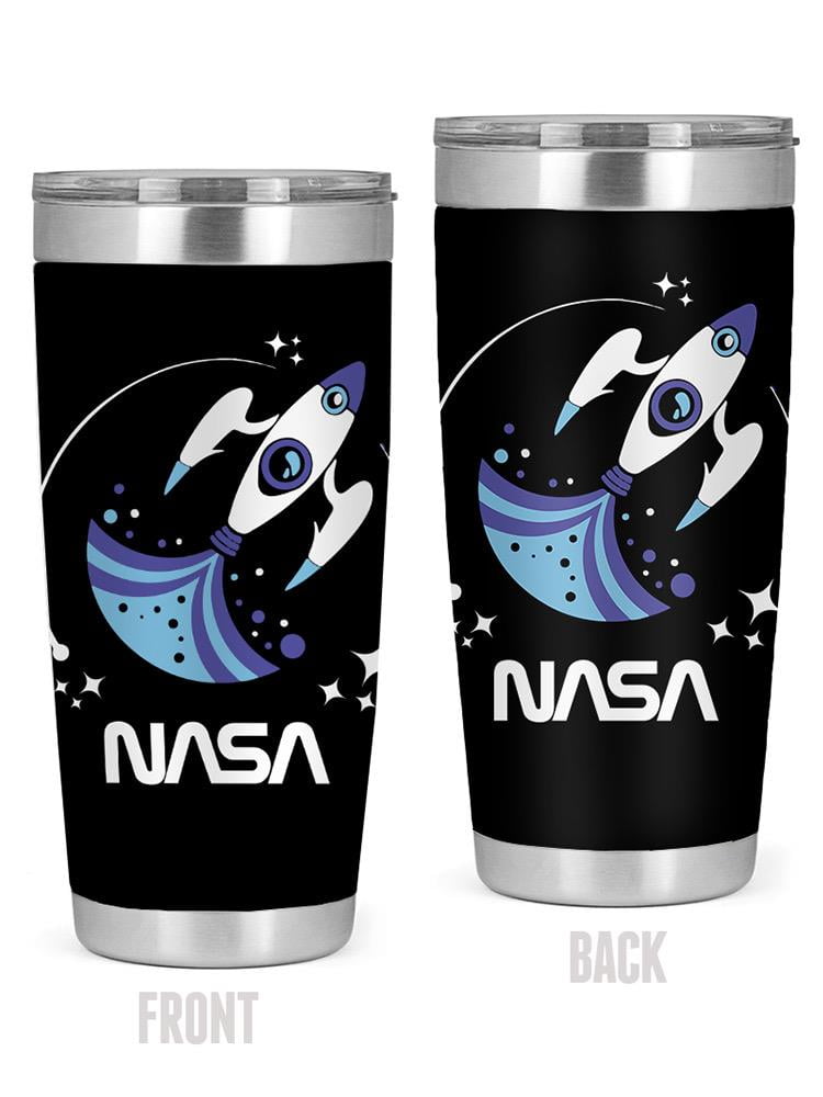 NASA Nasa Baby Blue Rocket Art Tumbler -NASA Designs, 20 oz Stainless ...