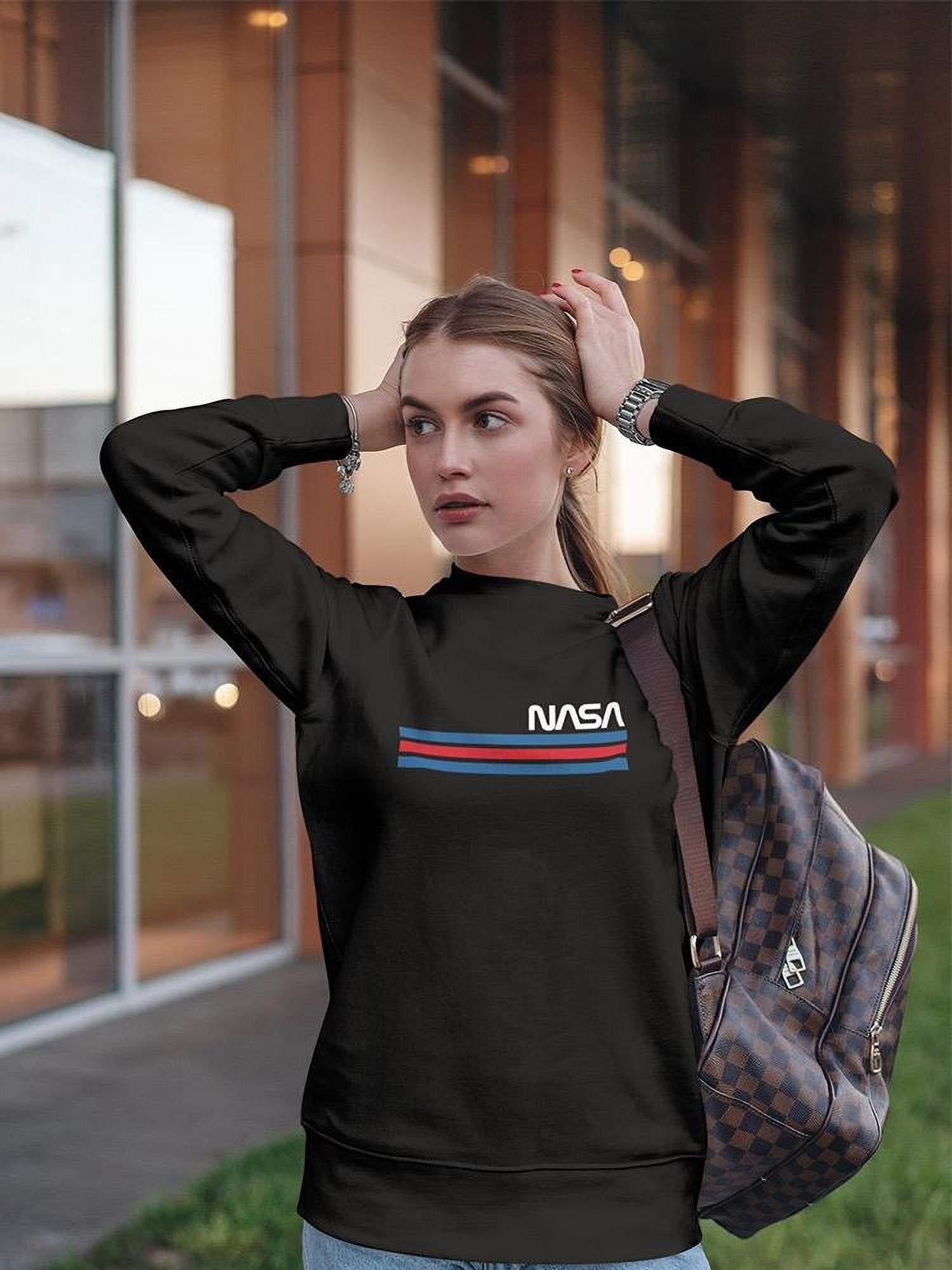 NASA Nasa Blue And Red Stripes Design Sweatshirt Women -NASA Designs ...