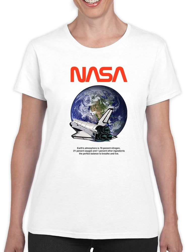 NASA Nasa Earth Atmosphere Shaped T-Shirt Women -NASA Designs, Female ...