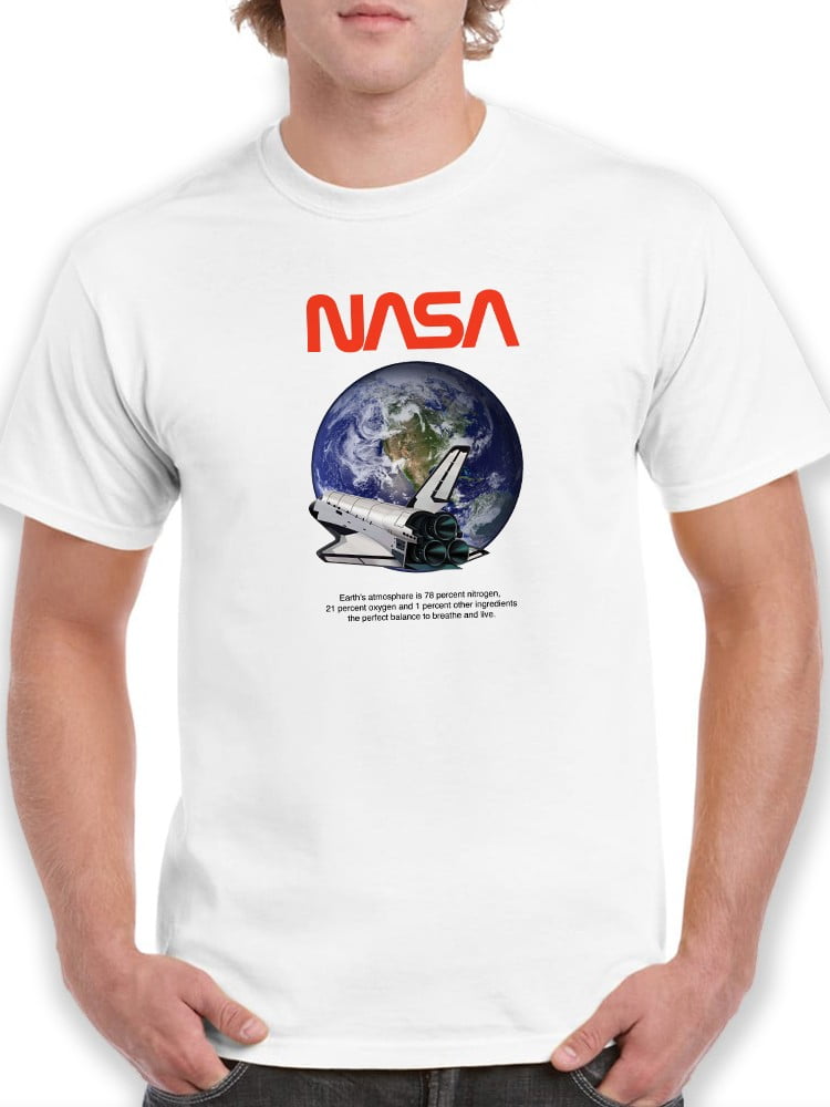 NASA Nasa Earth Atmosphere T-Shirt Men -NASA Designs, Male Small ...