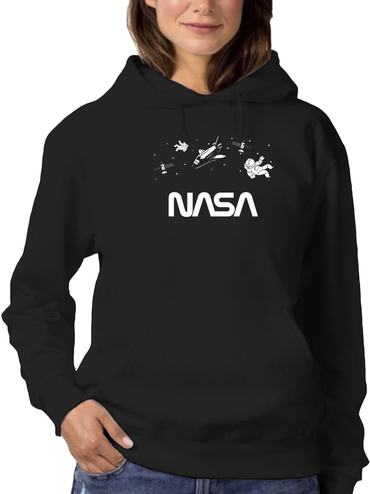 NASA Nasa Floating Objects Banner Hoodie Women -NASA Designs, Female 4X ...