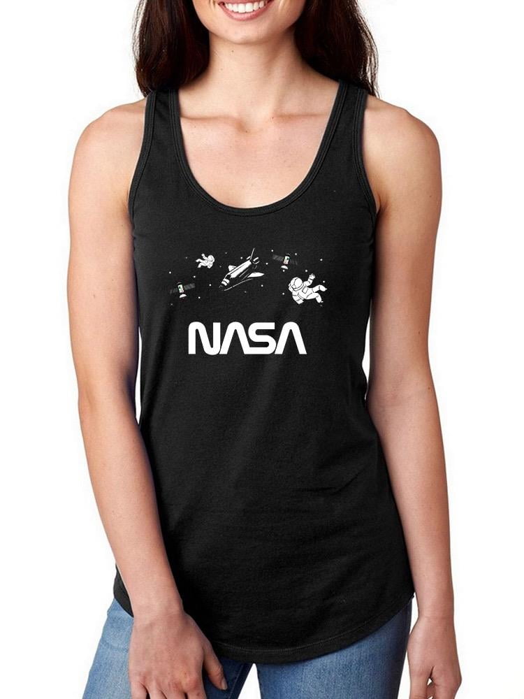 NASA Nasa Floating Objects Banner Racerback Tank Women -NASA Designs ...