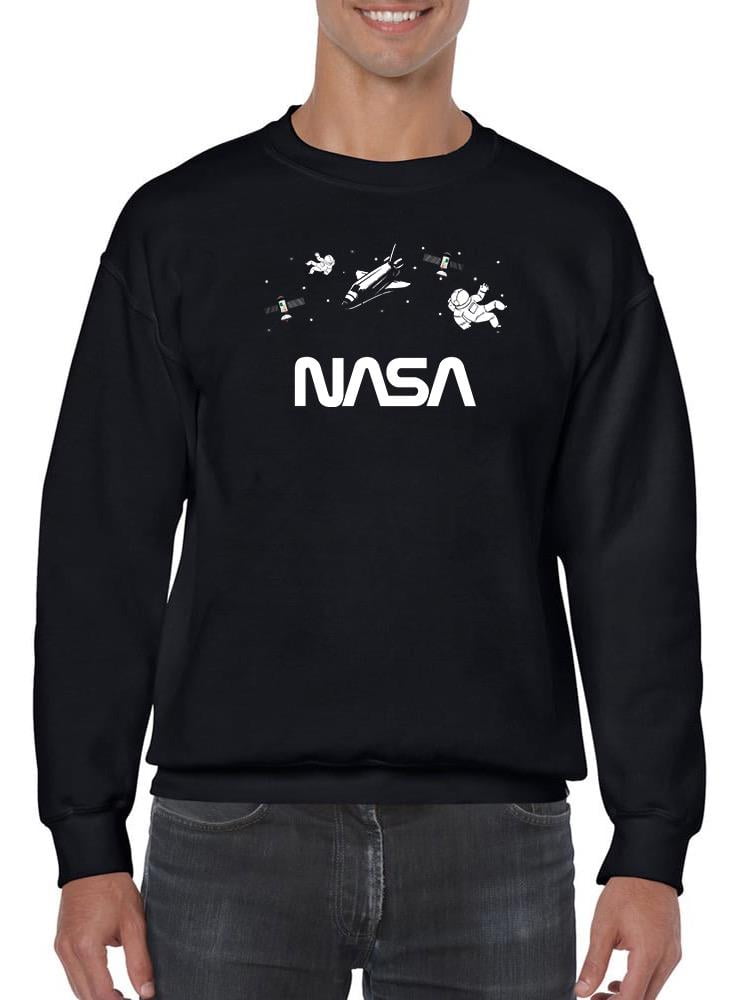 NASA Nasa Floating Objects Banner Sweatshirt Men -NASA Designs, Male ...