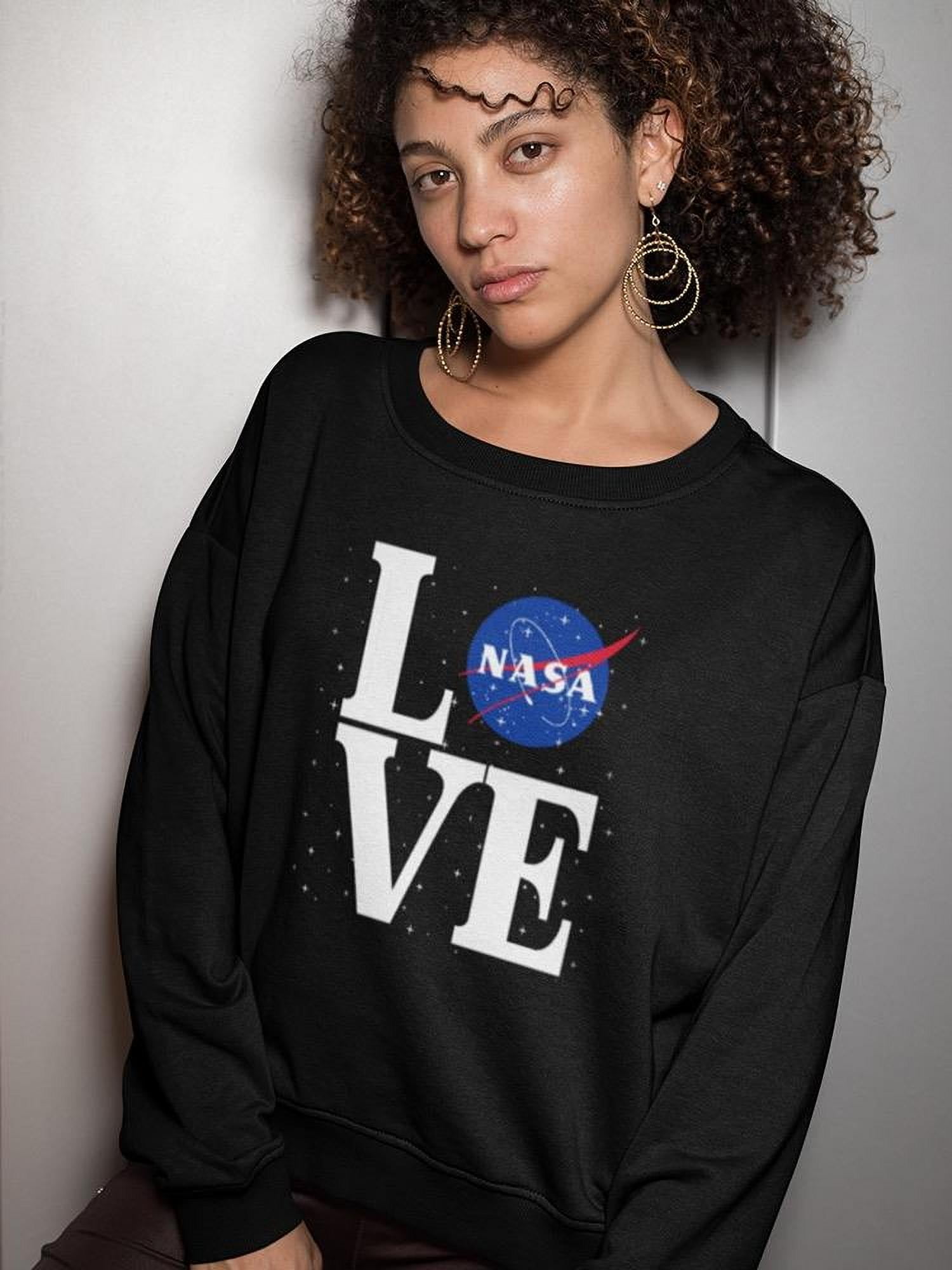 NASA Nasa Love Slogan Sweatshirt Women -NASA Designs, Female Medium ...