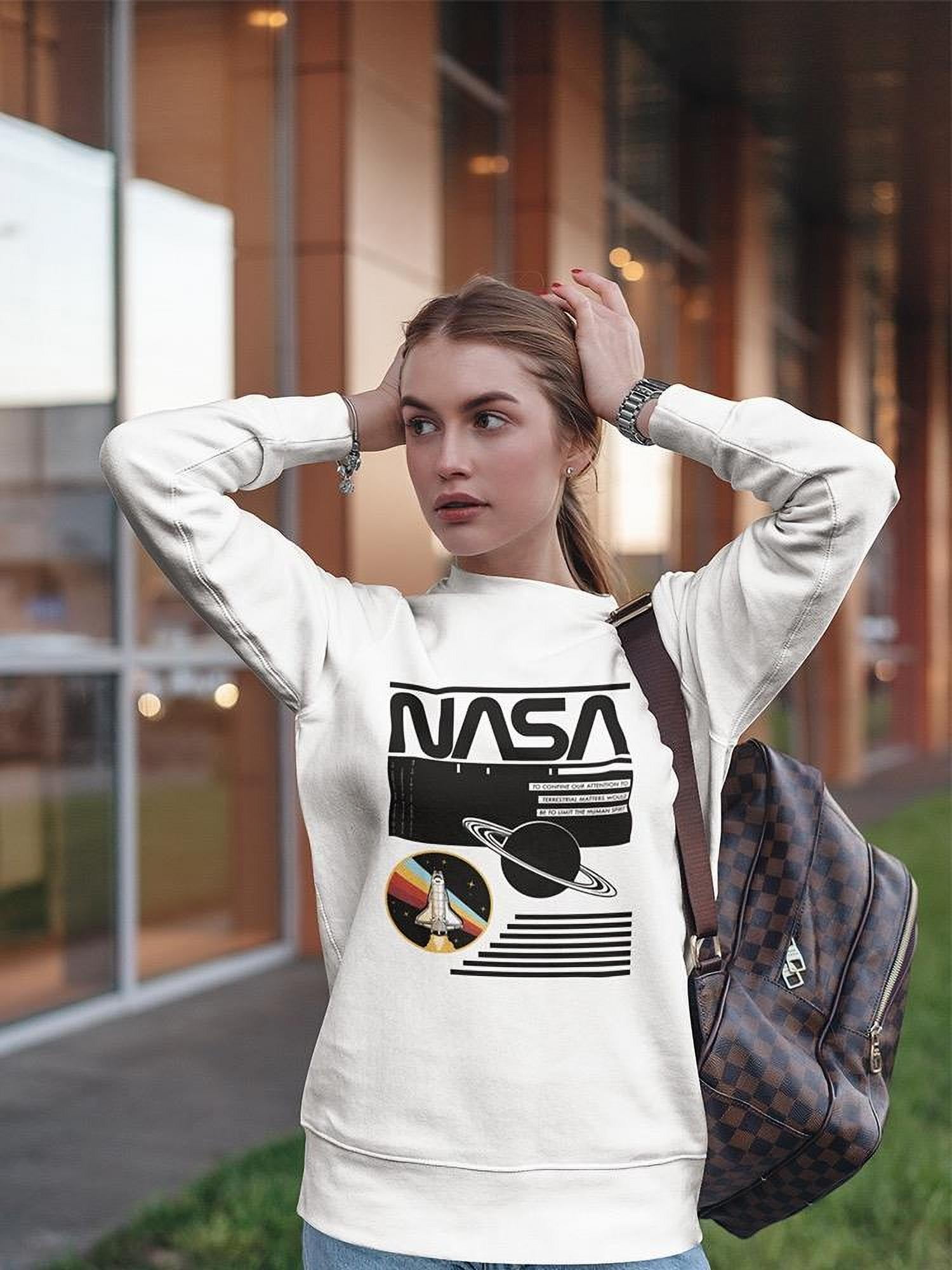 NASA Nasa Saturn And Spacecraft Sweatshirt Women -NASA Designs, Female ...