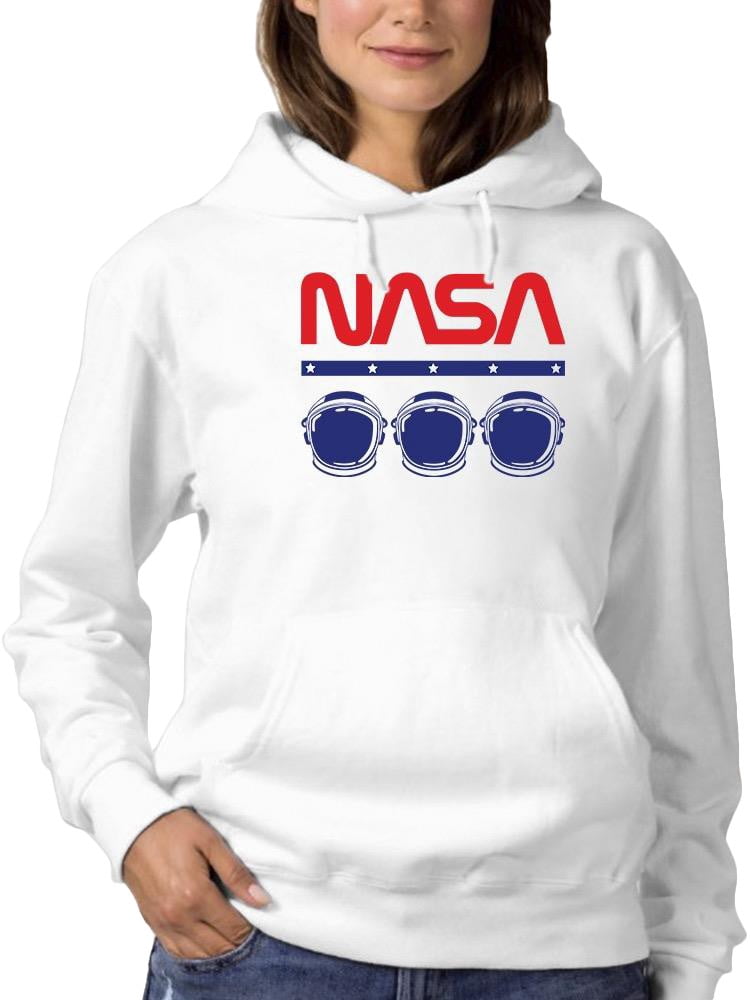 NASA Nasa Space Helmets Banner Hoodie Women -NASA Designs, Female Small ...