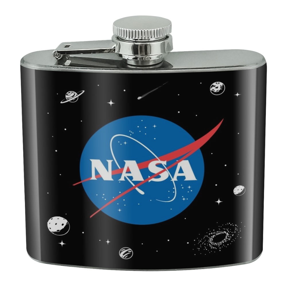 NASA Official Meatball Logo Stainless Steel 5oz Hip Drink Kidney Flask ...