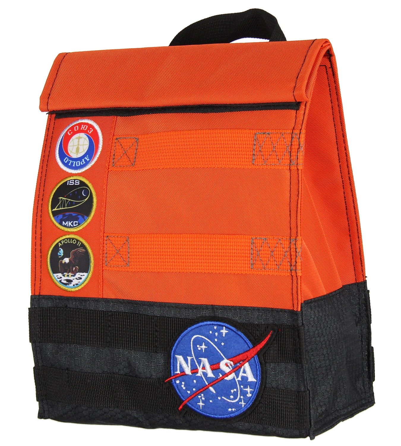 NASA Orange Space Suit Design With Apollo Patches Insulated Lunch Bag ...