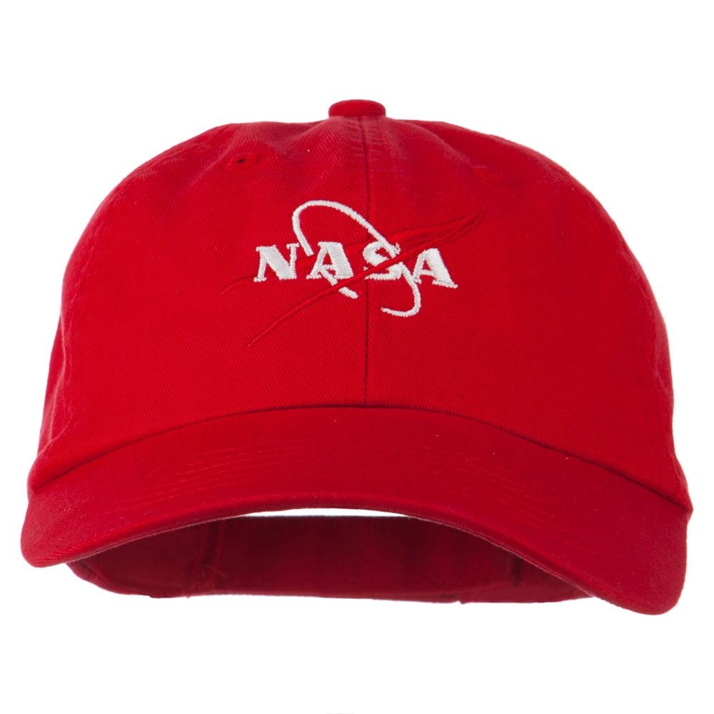 NASA Original Logo Embroidered Pet Spun Cap - Red OSFM - Walmart.com
