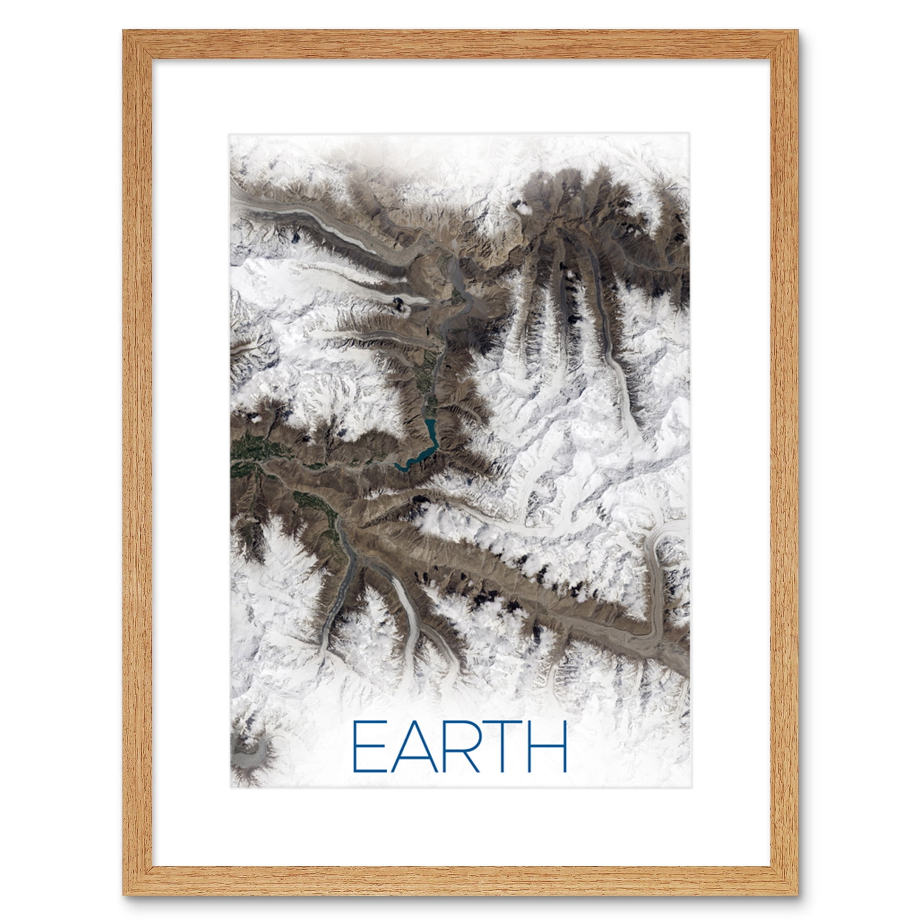 NASA Our Solar System Earth Image Glaciers Valley Artwork Framed Wall ...