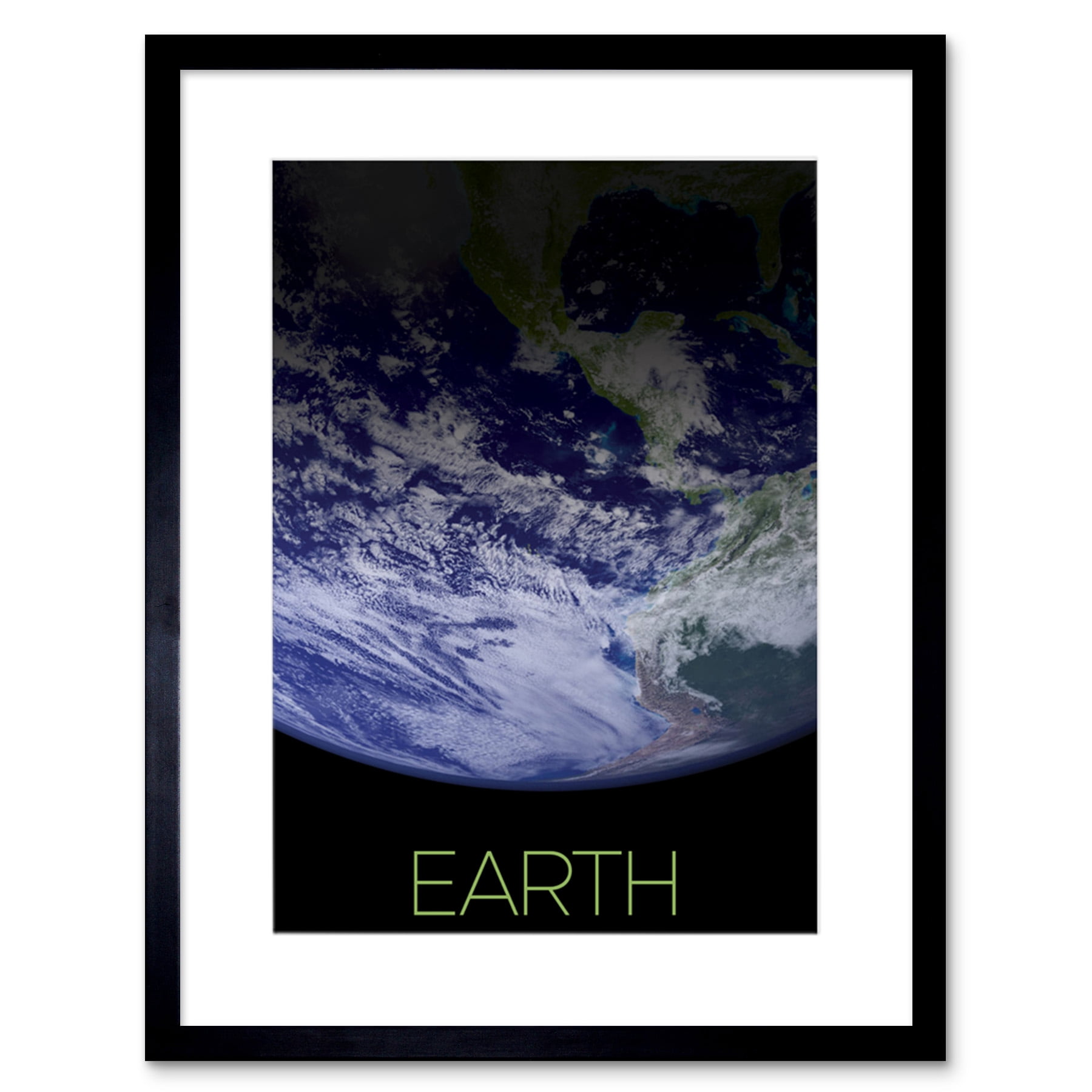NASA Our Solar System Earth Planet Image Space Artwork Framed Wall Art ...