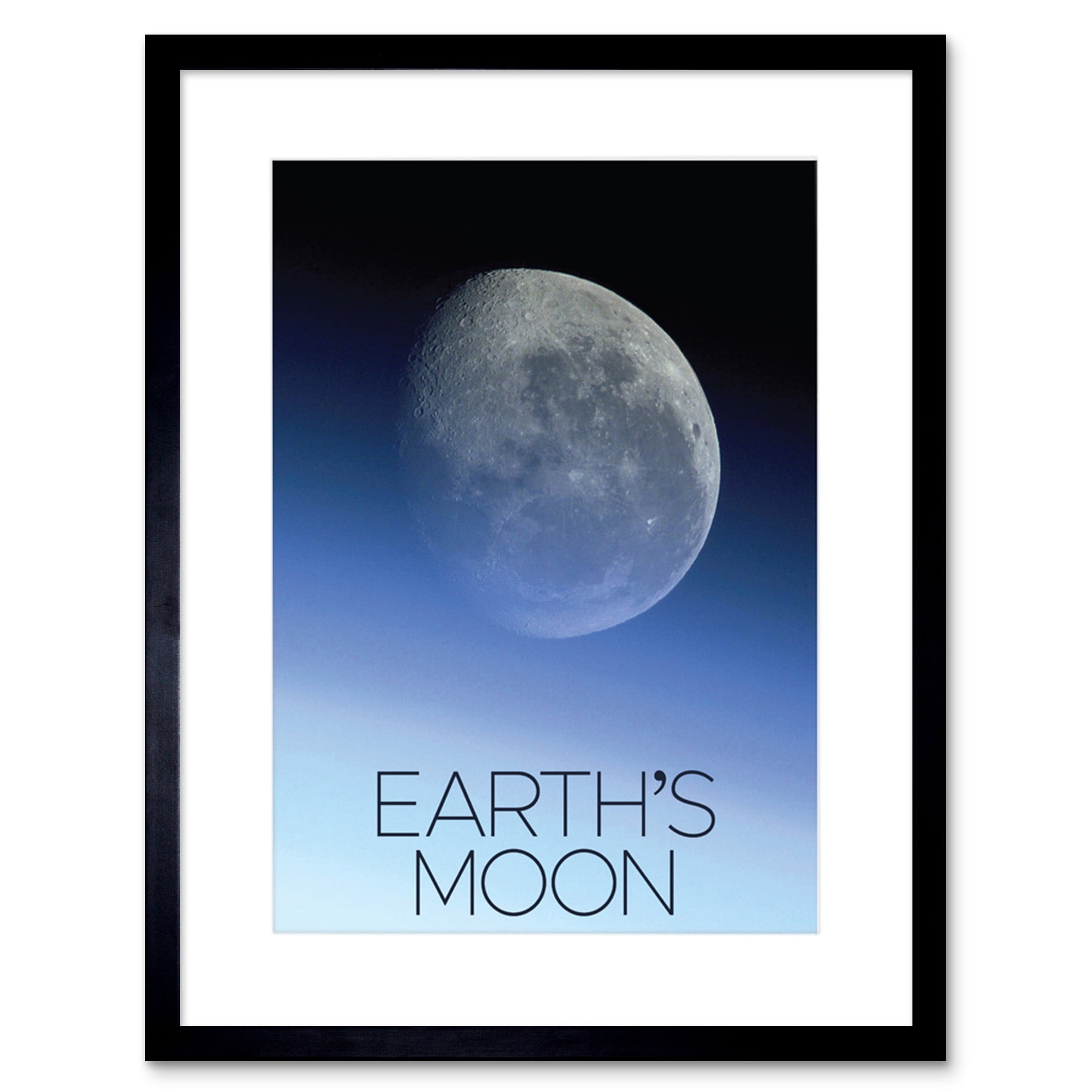 NASA Our Solar System Earth's Atmosphere Moon Image ISS Artwork Framed ...