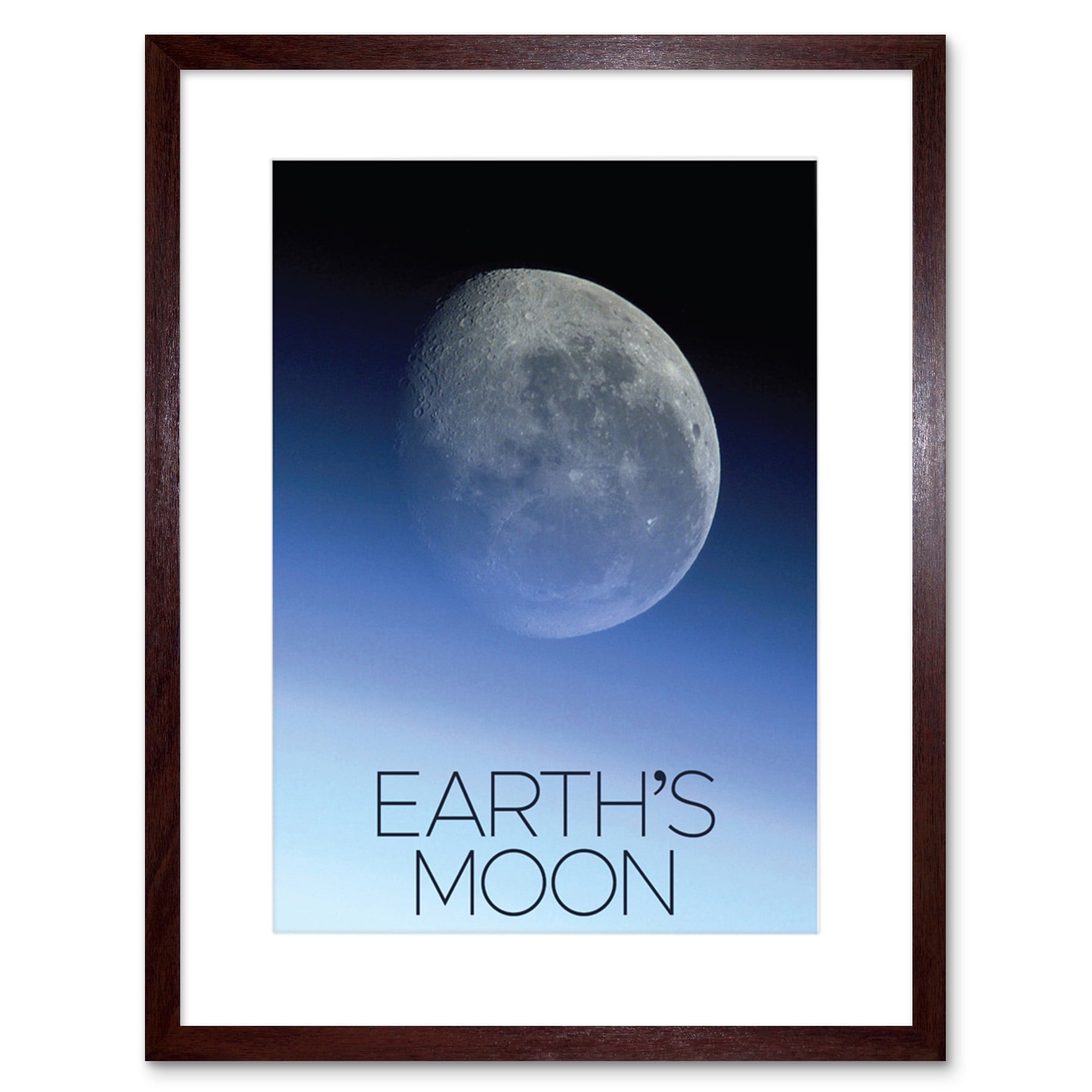 NASA Our Solar System Earth's Atmosphere Moon Image ISS Artwork Framed ...