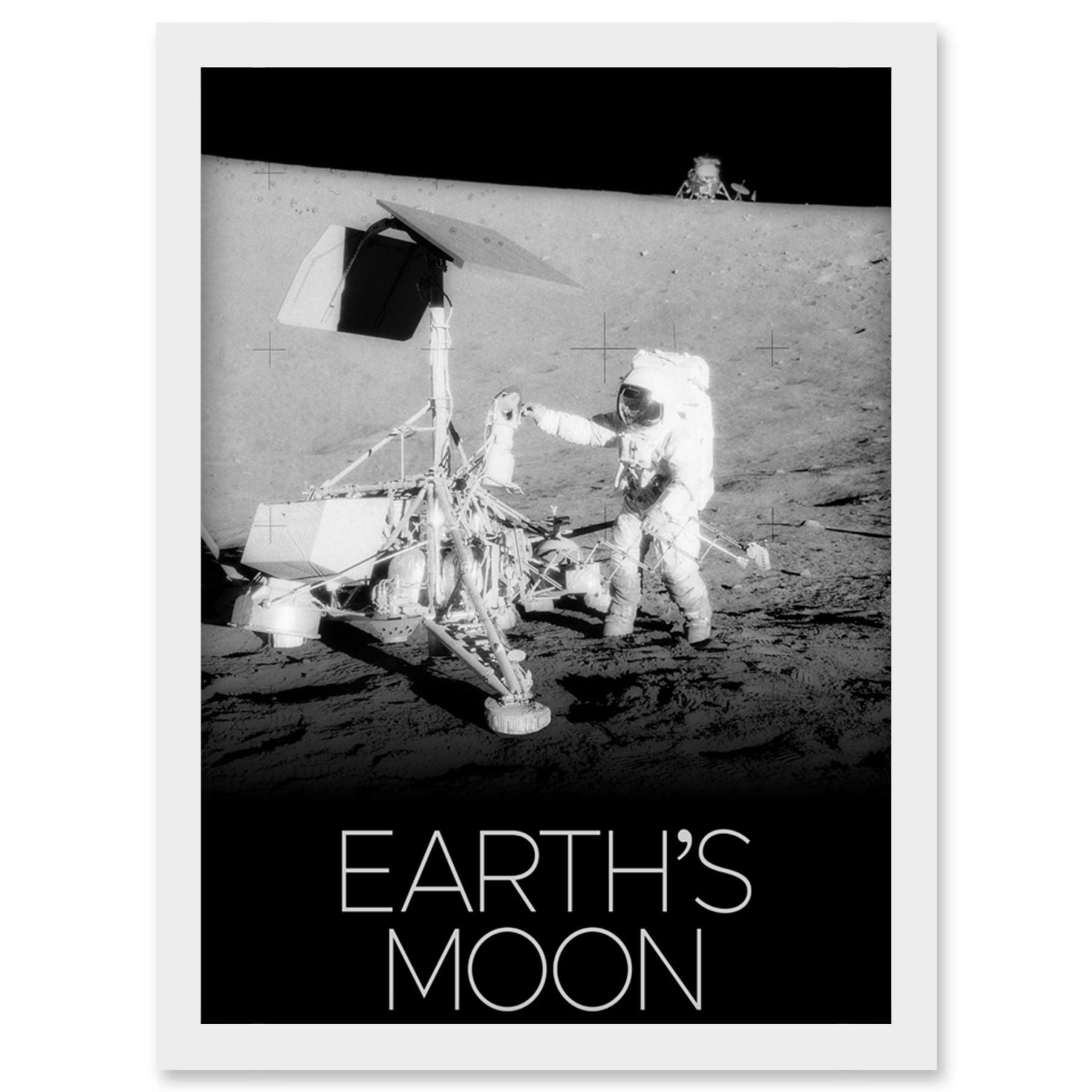 NASA Our Solar System Earth's Moon Apollo 12 Lunar Surveyor Artwork ...