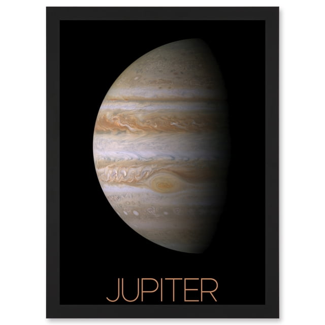 NASA Our Solar System Jupiter Planet Image Red Spot Artwork Framed Wall ...