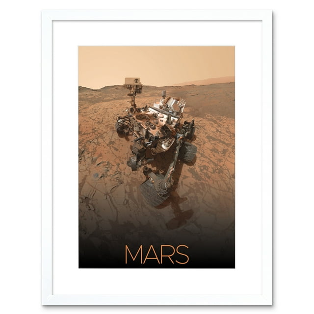 NASA Our Solar System Mars Curiosity Rover Self Portrait Artwork Framed ...