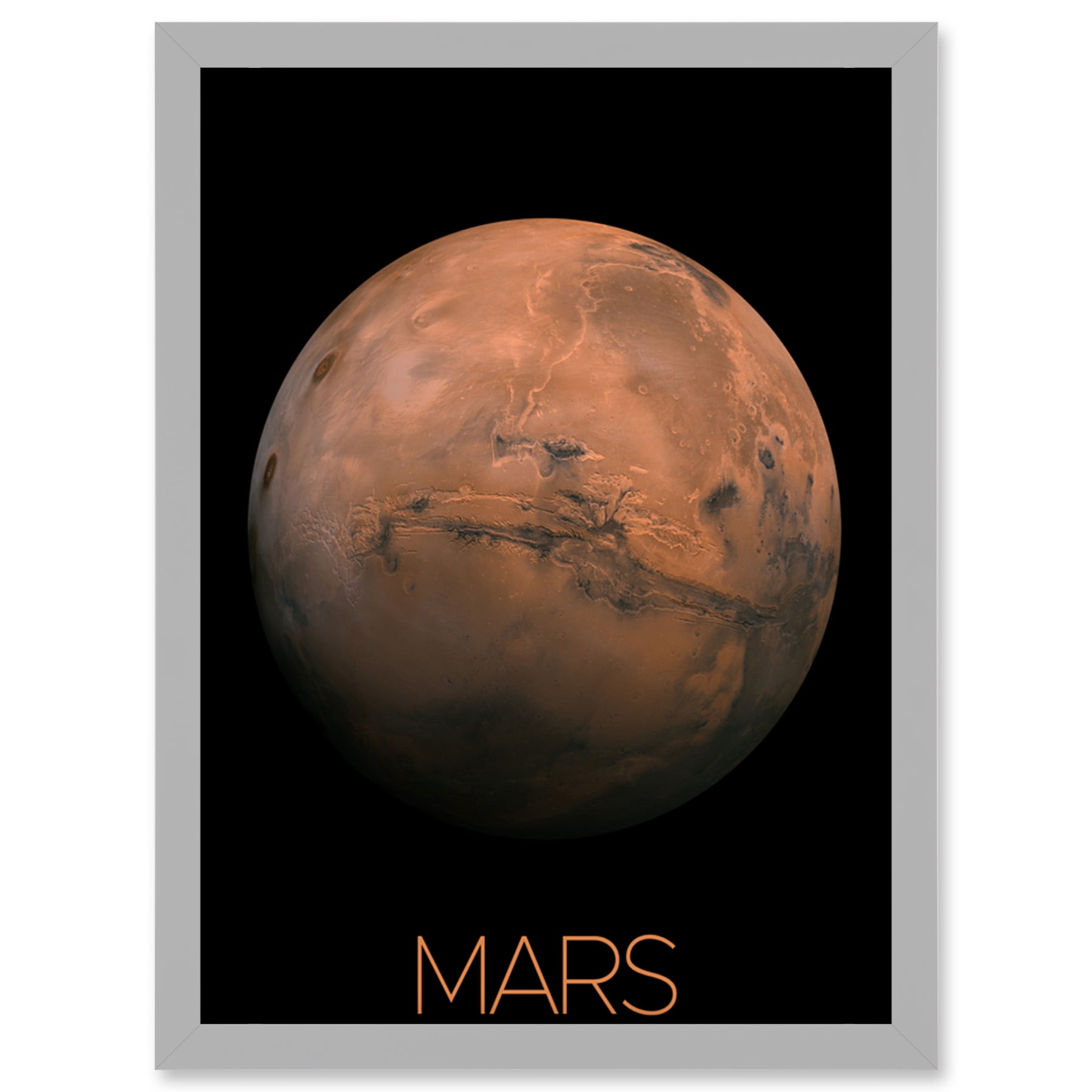 NASA Our Solar System Mars Planet Hemisphere Image Artwork Framed Wall ...