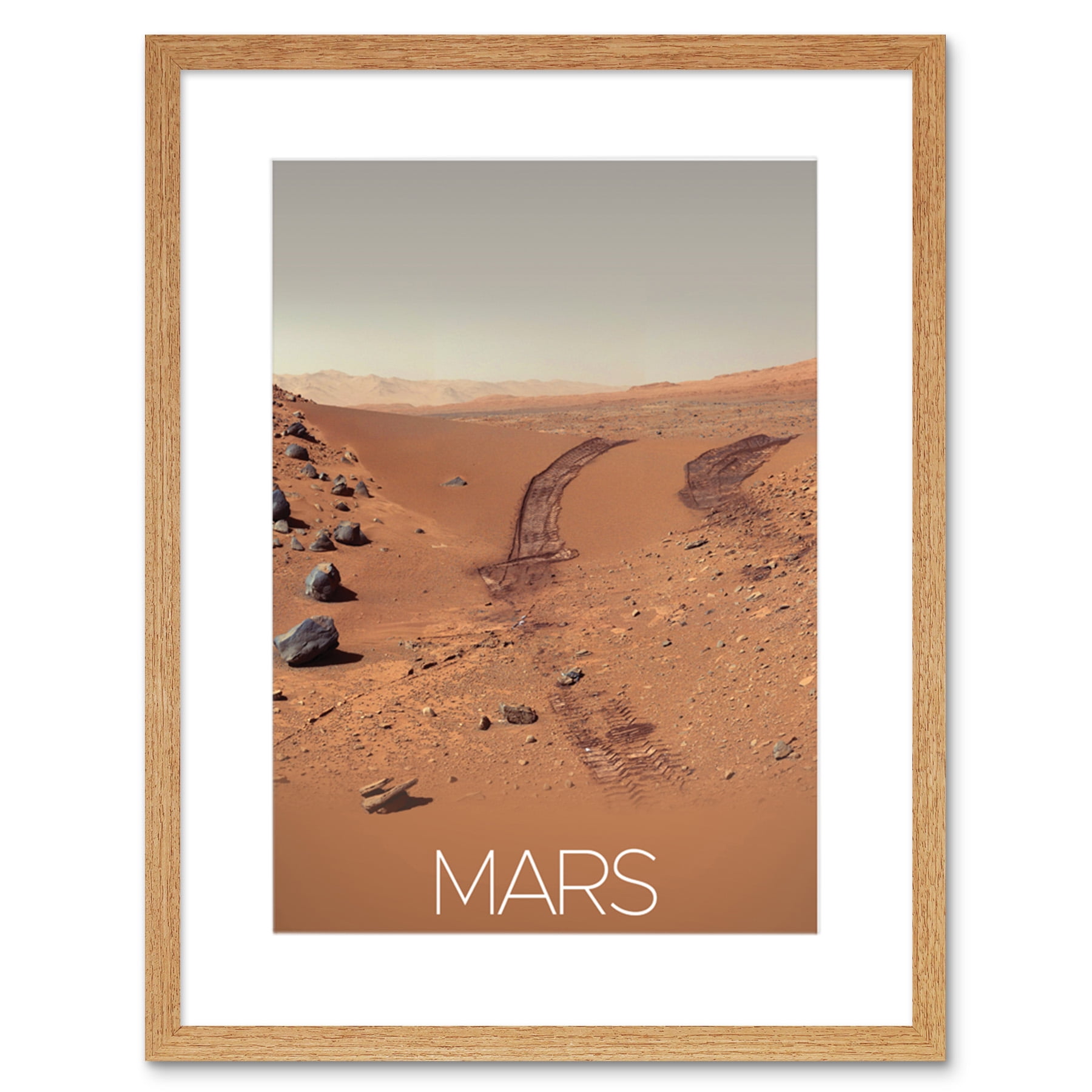 NASA Our Solar System Mars Rover Planet Surface Image Artwork Framed ...
