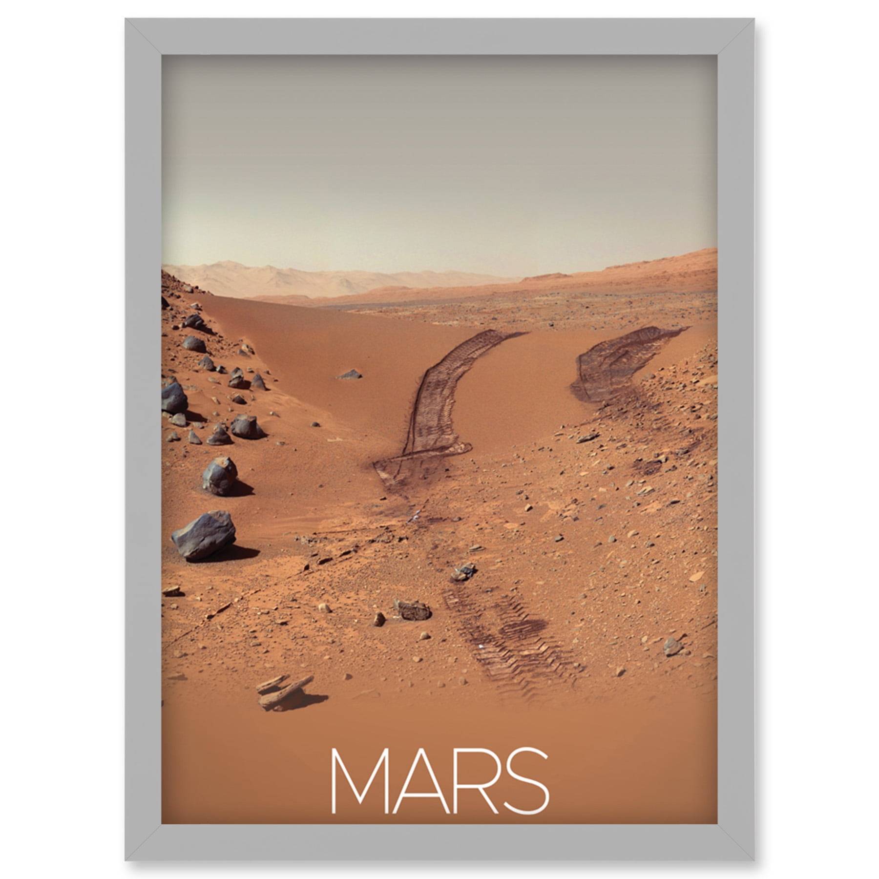 NASA Our Solar System Mars Rover Planet Surface Image Artwork Framed ...