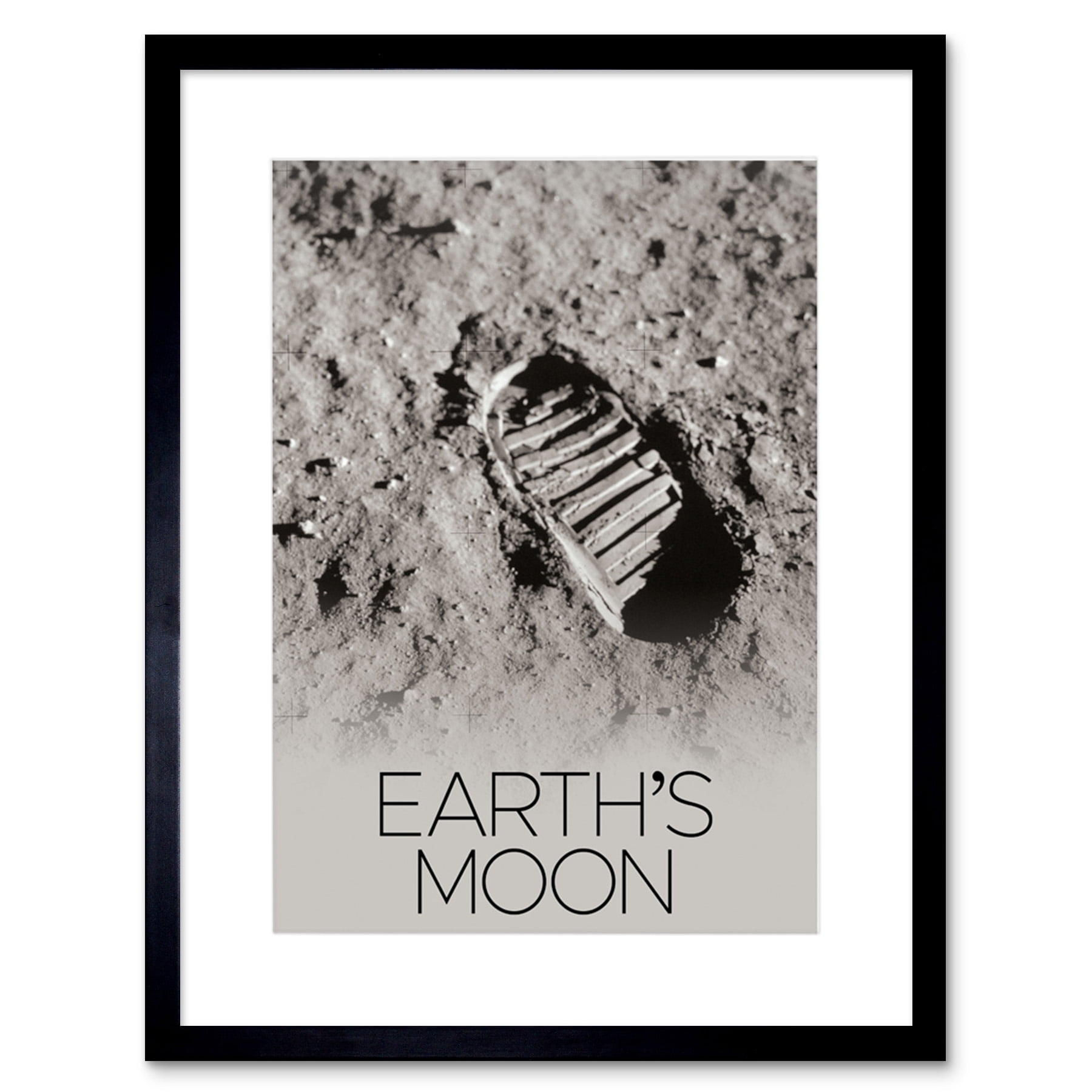 NASA Our Solar System Moon Apollo 11 Boot Print Lunar Surface Artwork ...