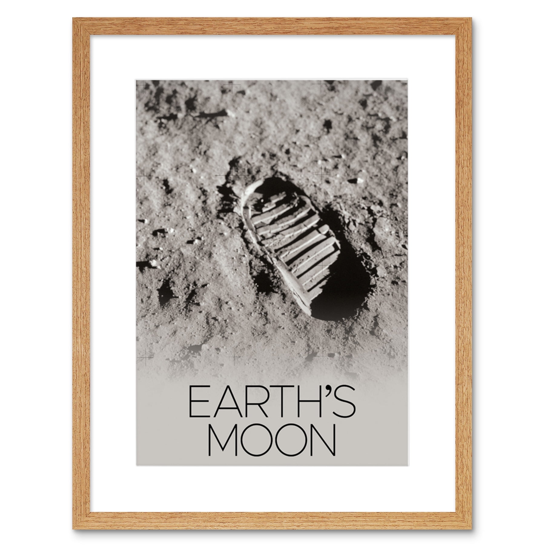 NASA Our Solar System Moon Apollo 11 Boot Print Lunar Surface Artwork ...